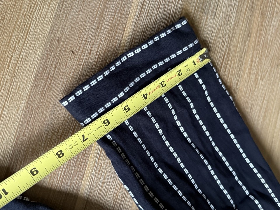 Soft Surroundings Pullover top XLP Tunic Woven 3/4 Sleeve Black White ...