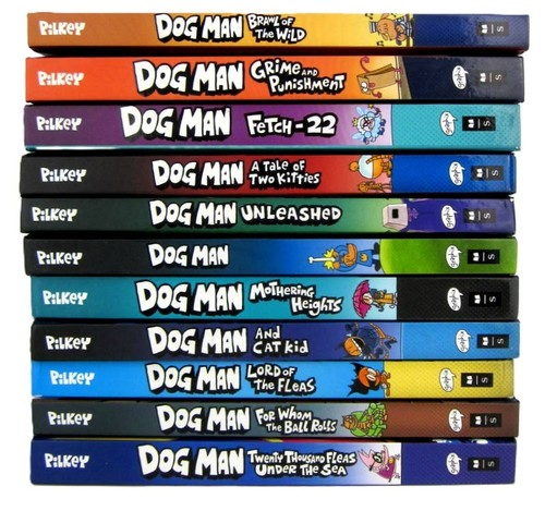 11 x Dog Man Bundle Hardcover Book Lot by Dav Pilkey Comics Graphic ...