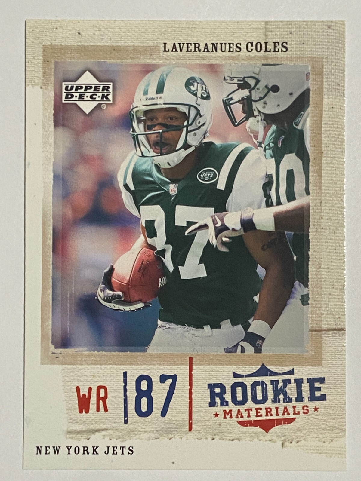 2005 Upper Deck Rookie Materials #62 Laveranues Coles New York Jets | eBay