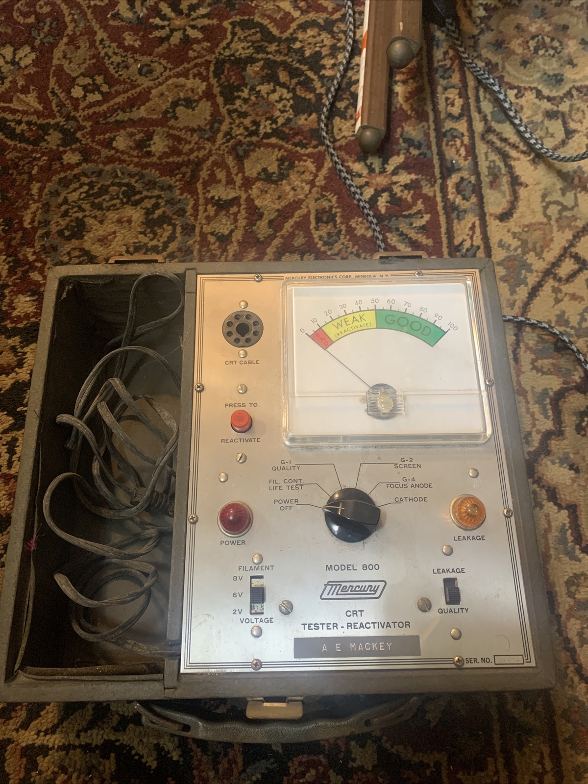 Vintage Mercury Electronic 800 CRT Picture TV Tube Tester Reactivator ...