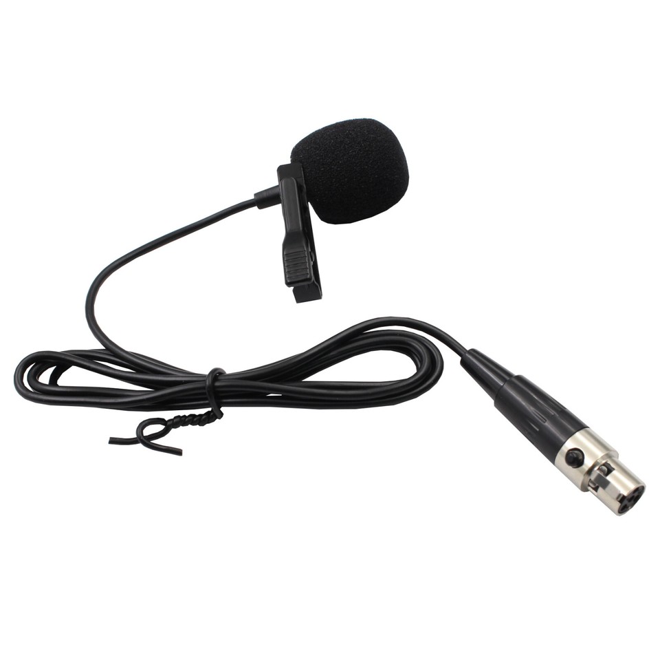 Schwarz Lavalier Revers Clip Mikrofon Mic 4-PIN Mini XLR TA4F für Shure ...