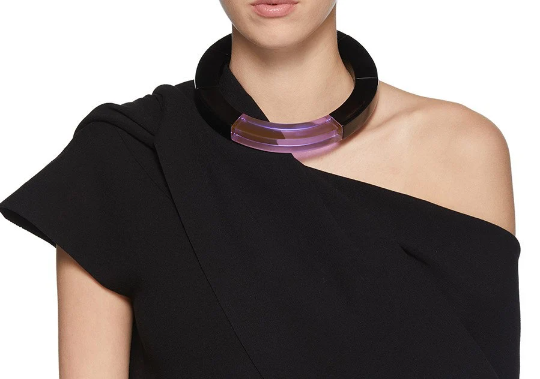 Gerda Lynggaard-Monies Black & Purple Chunky Ring Necklace | eBay