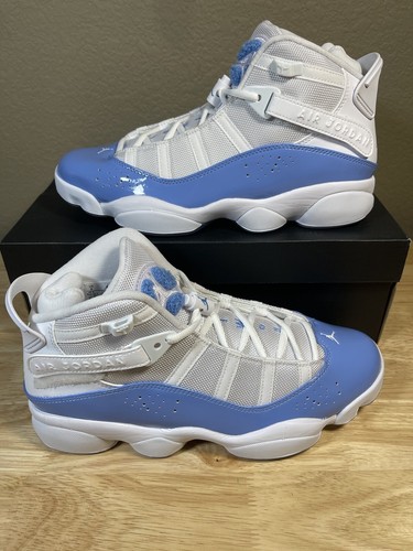 Nike Air Jordan 6 Rings UNC White Valor Ice Blue CW7037-100 Mens Size ...