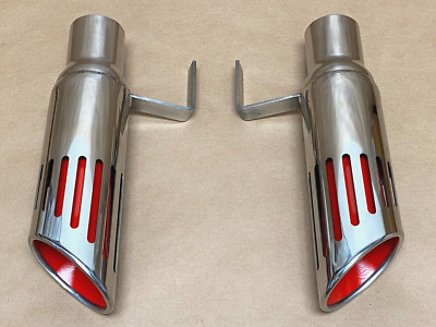 Pypes EVT89 Red Round Angle Cut Exhaust Tips For 71-74 Dodge Charger ...