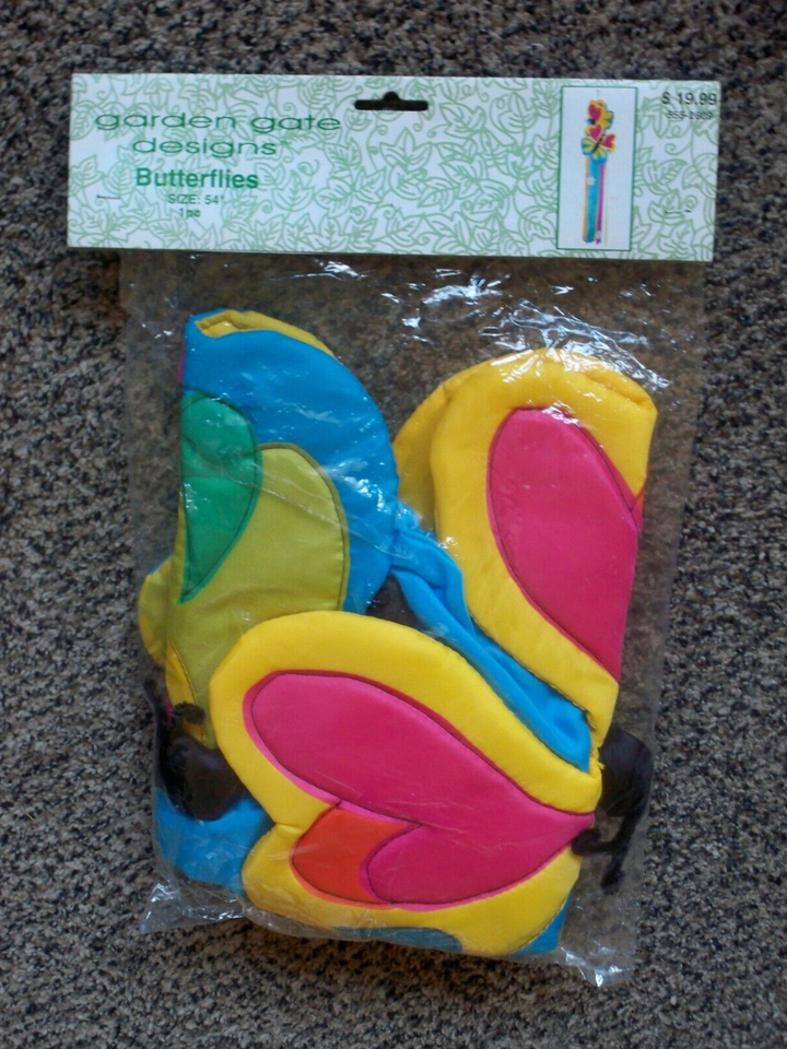 54"New Vintage 2001 Butterfly Daisy WindSock Streamer Wind Sock ...