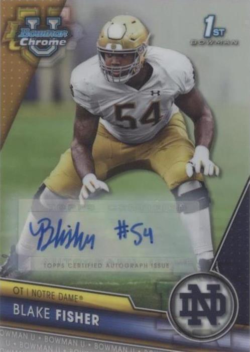 2023 Bowman University Chrome - Chrome Prospect Autographs Blake Fisher ...