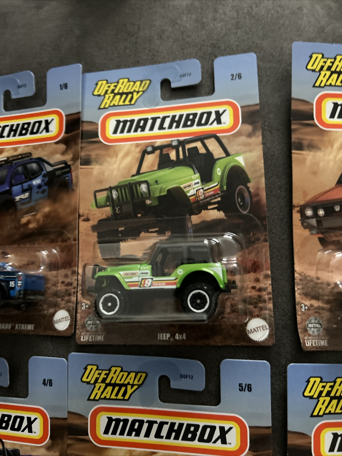 MatchBox OFF ROAD RALLY Complete Set 1-6 Toyota,Jeep,VW,Scout,Chevy ...