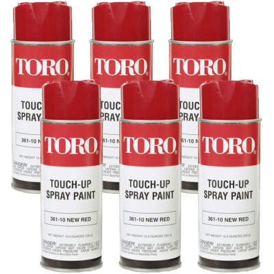 6PK Genuine OEM Toro 361-10 Touch-Up Spray Paint Red 12 Oz. | eBay