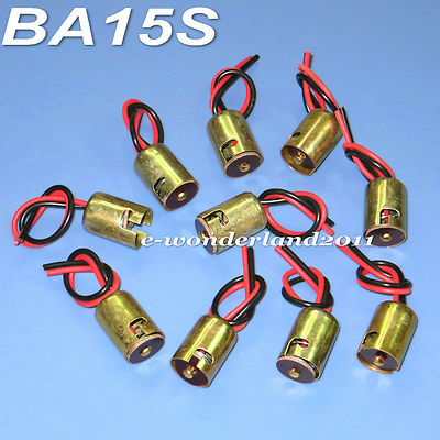 10x 1156 P21W 1073 1141 7506 BA15s Light Bulb Socket Holder Wire ...