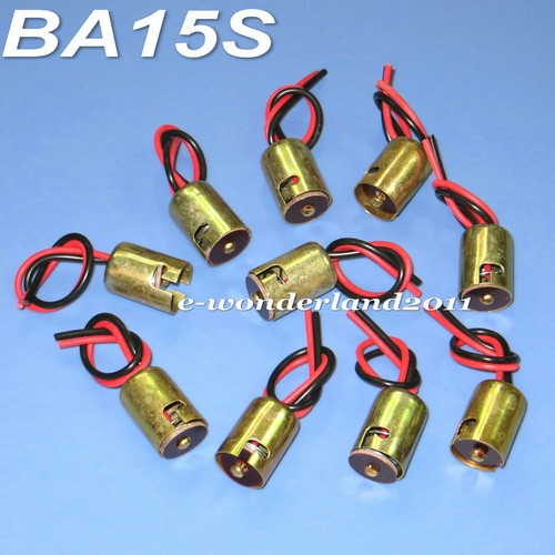 10x 1156 P21W 1073 1141 7506 BA15s Light Bulb Socket Holder Wire ...