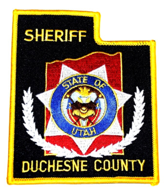 DUCHESNE COUNTY – SHERIFF - UTAH UT Sheriff Police Patch ~STATE SHAPE ...