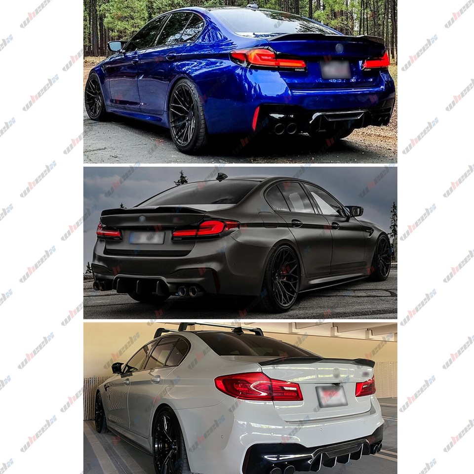 FOR 2017-2023 BMW 5-SERIES G30 530I 540I M550I V STYLE GLOSS BLACK ...