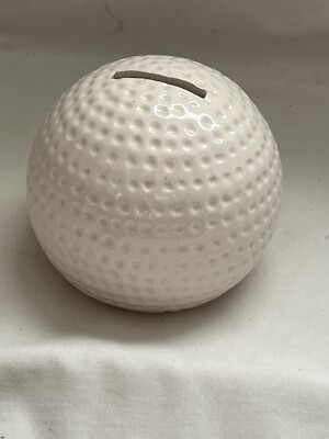 Golf Ball Shaped Money Box Piggy Bank Ceramic 4" | eBay