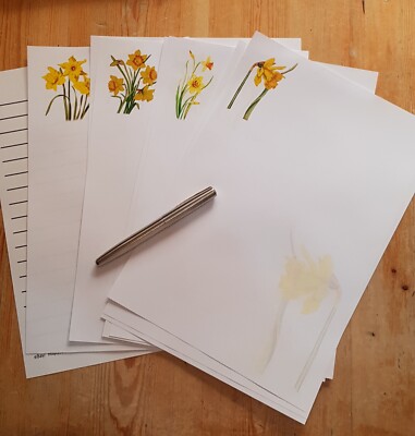 Colourful Daffodil Flowers Letter Writing Paper A4 size | eBay