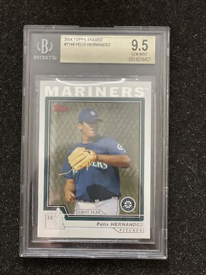 2004 Topps Traded #T144 Felix Hernandez RC BGS 9.5 Gem Mint Rookie ...
