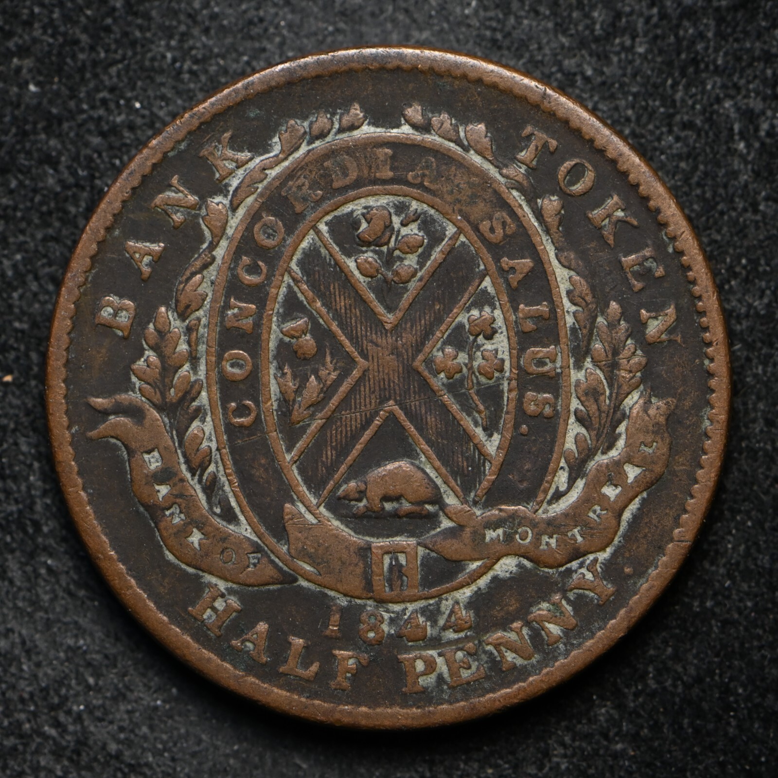 1844 Bank of Montreal Canada Half Penny Token (bb14724) | eBay