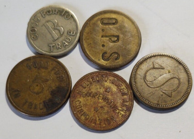 Group 5 Different Picker's Tokens / GF trade / Checks , Mostly Unknown ...