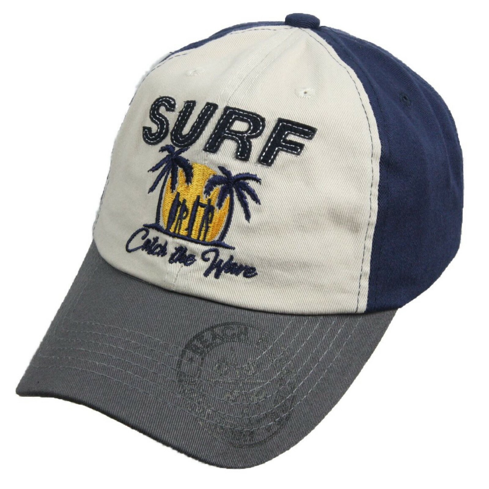Baseball Cap SURF Sun Dad Hat Cotton Beach Catch The Wave Adjustable ...