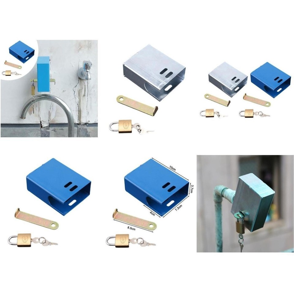 Faucet Lock Cover Metal with Secure Lock and Keys for Outdoor Water ...
