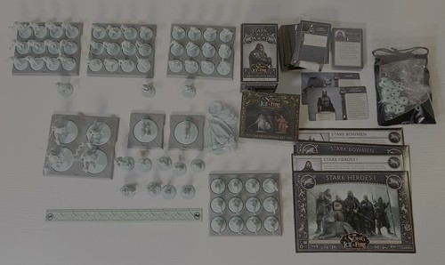 A SONG OF ICE AND FIRE Miniatures Game STARK Army with Heroes Dice ...