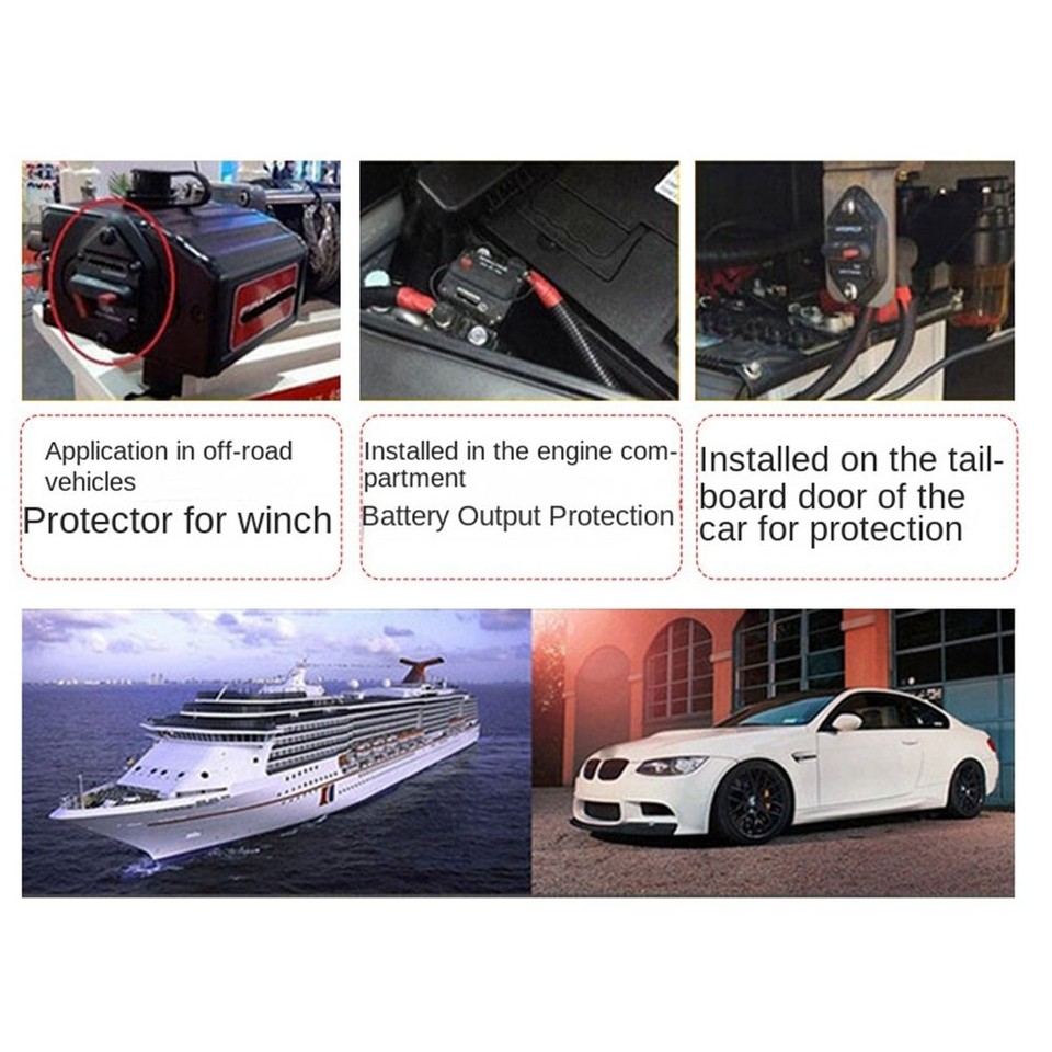 300A Circuit Breaker Fuse Reset 12-24V DC Car Boat Auto Fuse Box Fuse ...