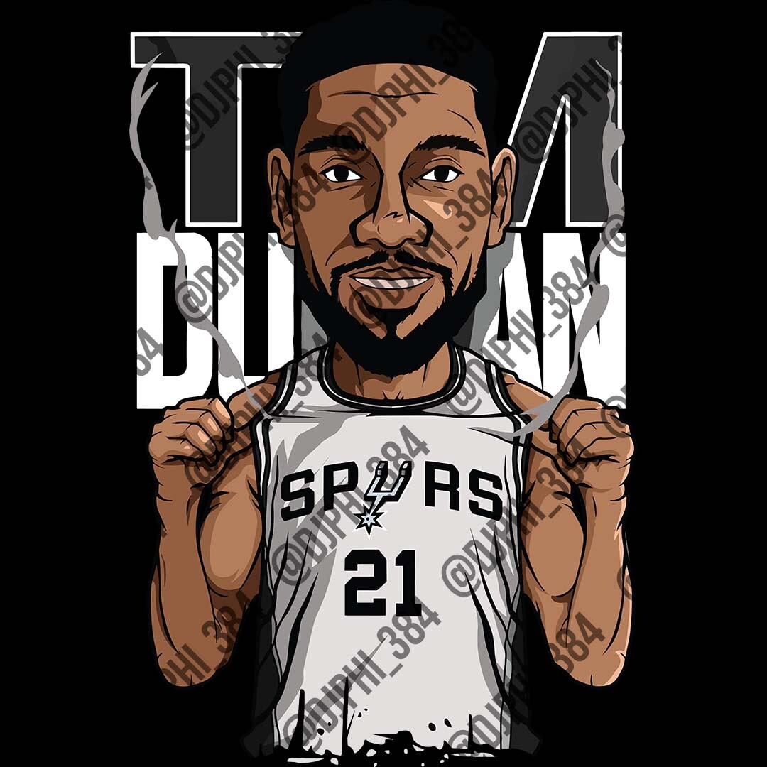 CUSTOM T SHIRT TIM DUNCAN NBA BASKETBALL HIP HOP R&B VINTAGE TEE ARTIST ...