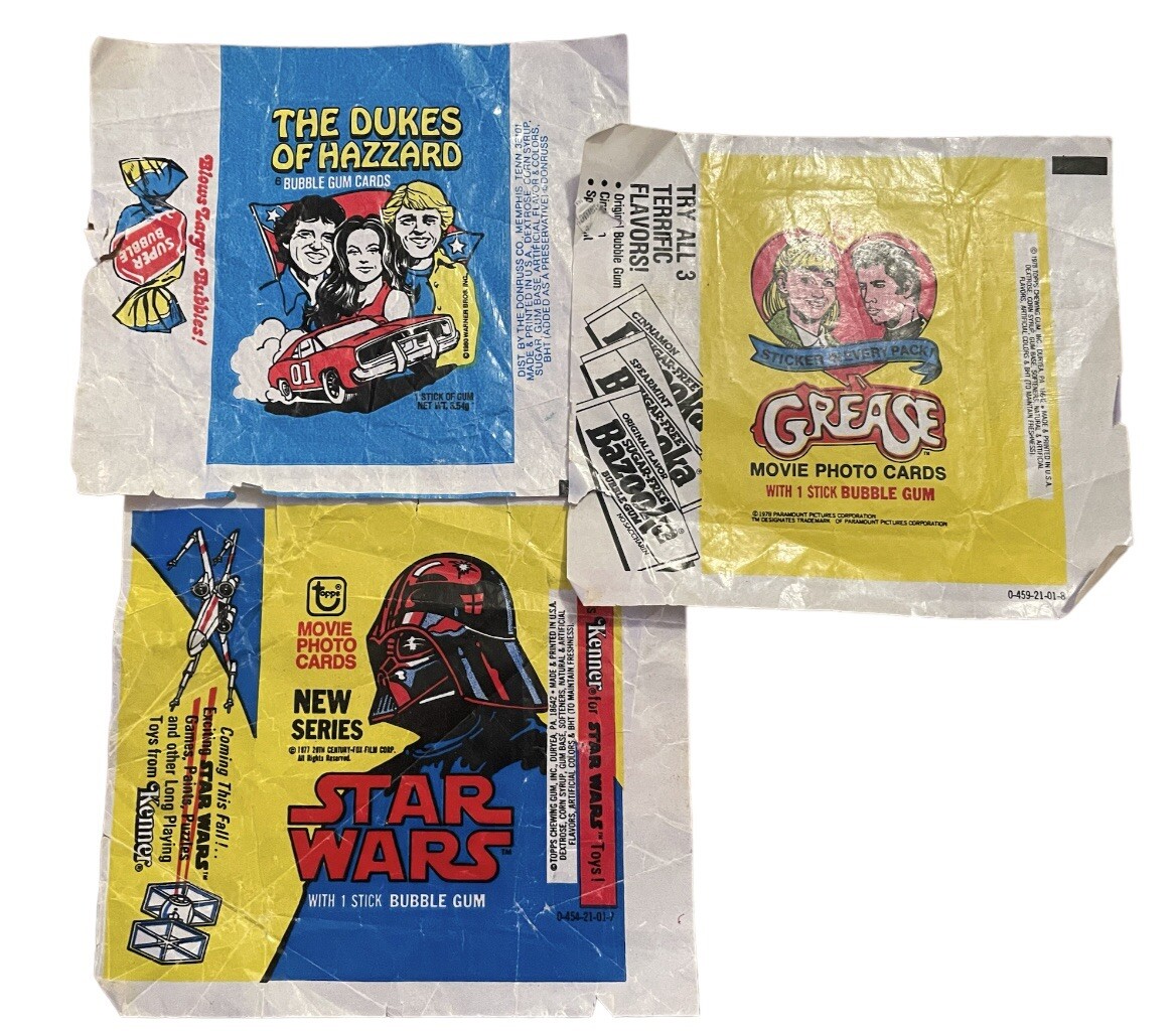 Vintage 1980’s Wax Wrappers- The Dukes Of Hazzard Grease & Star Wars 80 ...