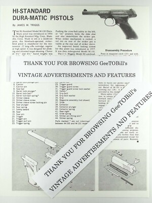 Hi-Standard Duramatic & JC Higgins model 80 Pistol 1980s disassembly ...