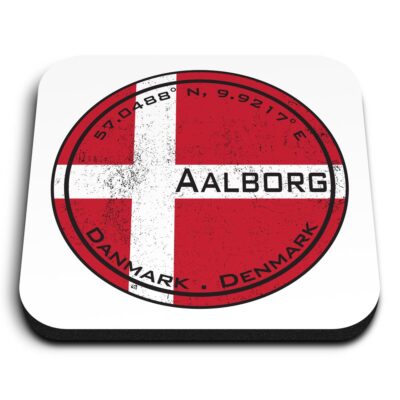 1x Square Fridge MDF Magnet Aalborg Denmark Flag Circle #59211 | eBay UK