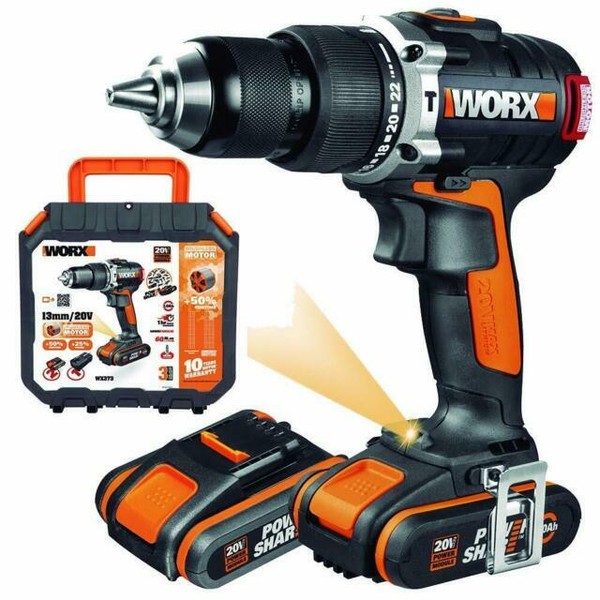 WORX Powershare Cordless 20v Brushless Combi Drill Wx373.9 Bare Unit ...