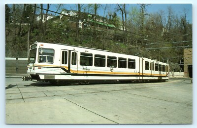 POSTCARD Pittsburgh Pat 4136 Port Authority Transit Trolley South Hills ...