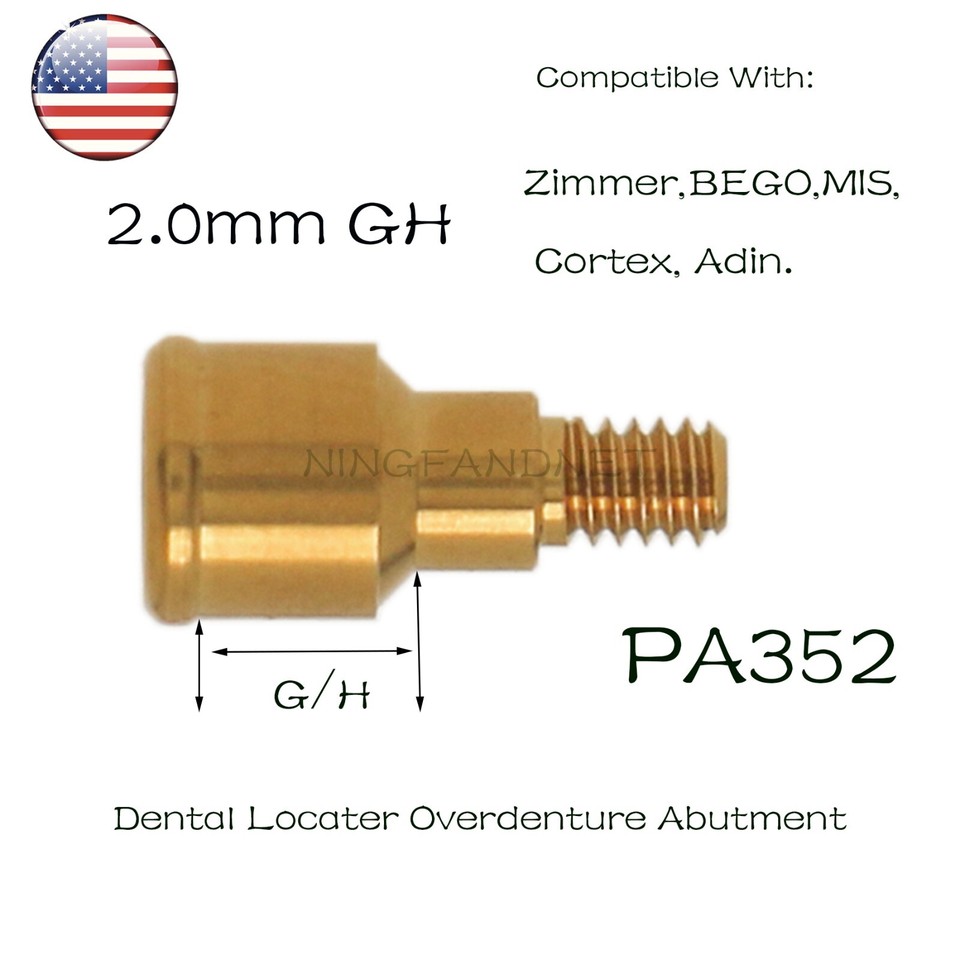 US Dental Locater Abutment 2.0mm GH TS 3.5 Platform For Zimmer Cortex ...
