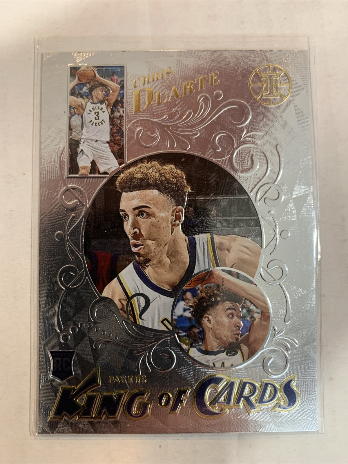 CHRIS DUARTE 2021-22 PANINI ILLUSIONS KING OF CARDS #34 ROOKIE PACERS ...
