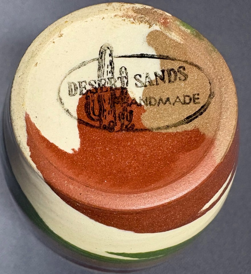 Desert Sands Pottery Vase Multi-colored Swirled Hand Made | eBay