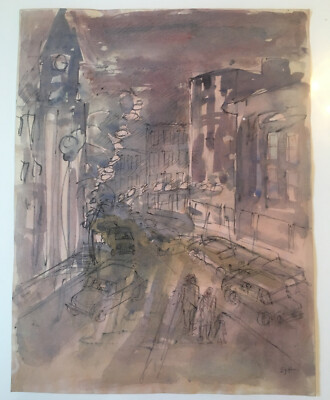 Emil Hess Signed “Cityscape” Original Watercolor 8” x 10” | eBay