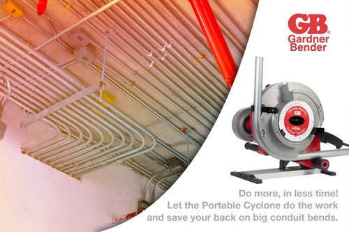 GARDNER BENDER CYCLONE B1000PT 1/2-1" CONDUIT PIPE BENDER PVC GREENLEE ...