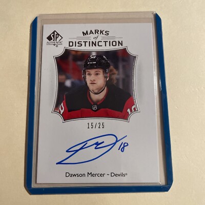 21/22 2021 SP AUTHENTIC Dawson Mercer RC MD-DM MARKS OF DISTINCTION ...