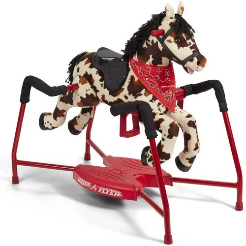 Radio Flyer 386Z Freckles Interactive Plush Riding Horse - White and ...