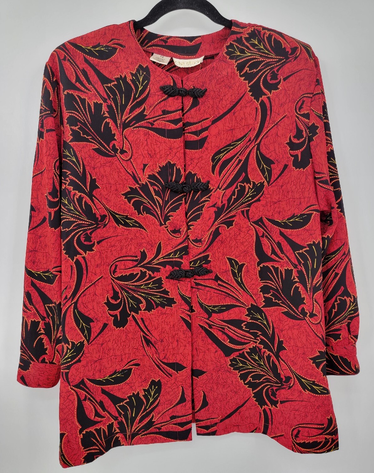 VTG CHE Studio Women's 12 Frog Closure Button Up Long… - Gem