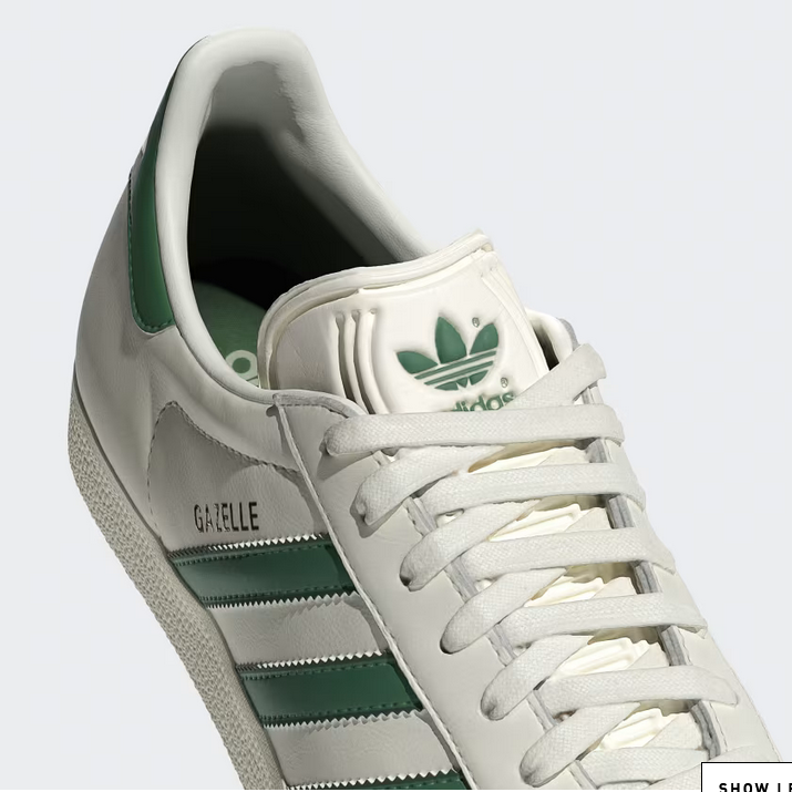 Adidas Originals Men’s Gazelle Off White Collegiate Green IG1635 | eBay