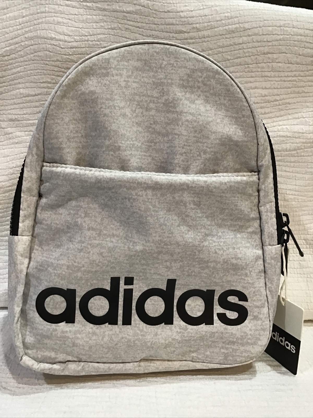 adidas 978026 Unisex Core Polyester Mini Backpack - White Jersey/Black ...