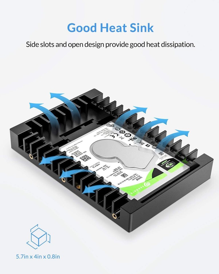 ORICO 1-5PACK SSD SATA Mounting Bracket 2.5 to 3.5 Hard Drive Adapter ...