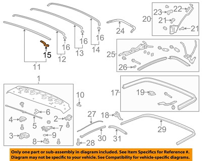 GM OEM 11-15 Camaro ConvertibleSoft Top Frame Components-Bow Bracket ...