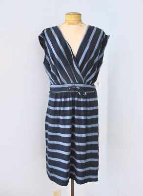 NWT Old Navy Blue Slate Rugby Stripe 100% Cotton Knit Cross Body T ...