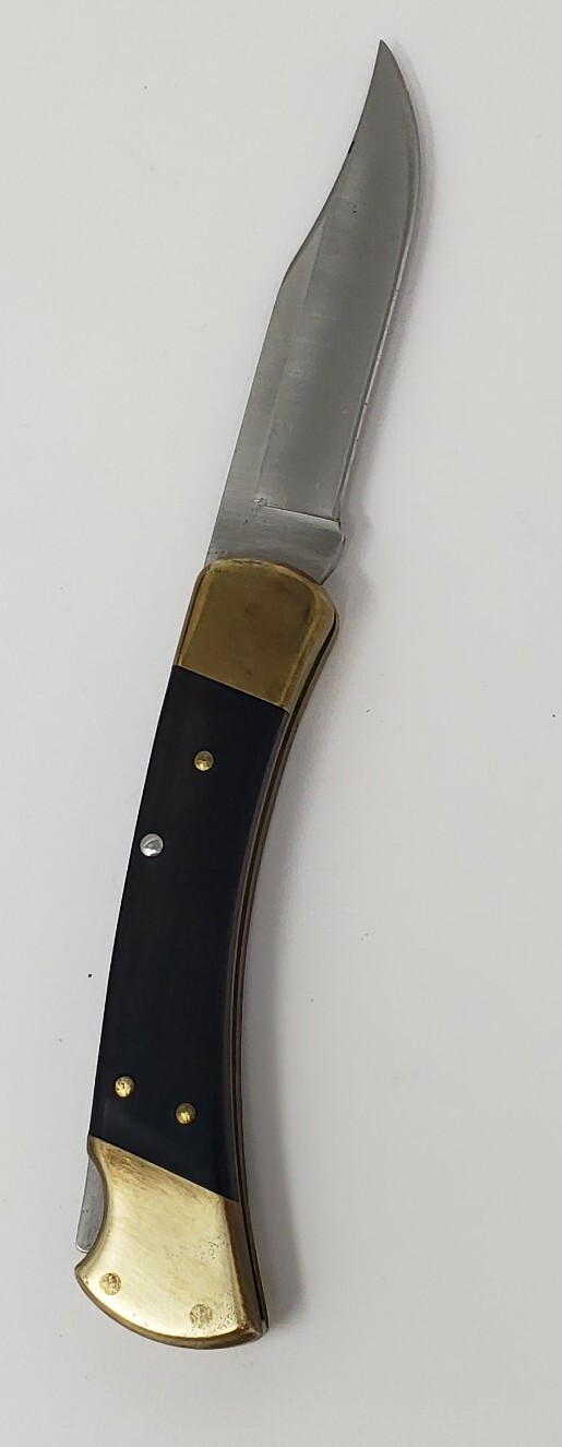 Buck 110A Folder Knife USA Dark Wood Handle CertainTeed | eBay