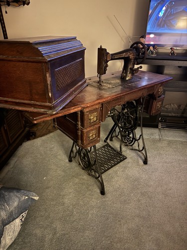 Singer Treadle Sewing Machine Brass Drawer Pulls Antique 1894 | eBay