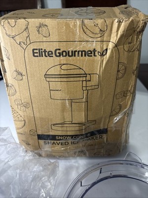 Elite Gourmet NEW Snow Cone & Shaved Ice Maker, ESI1201, Refreshing ...