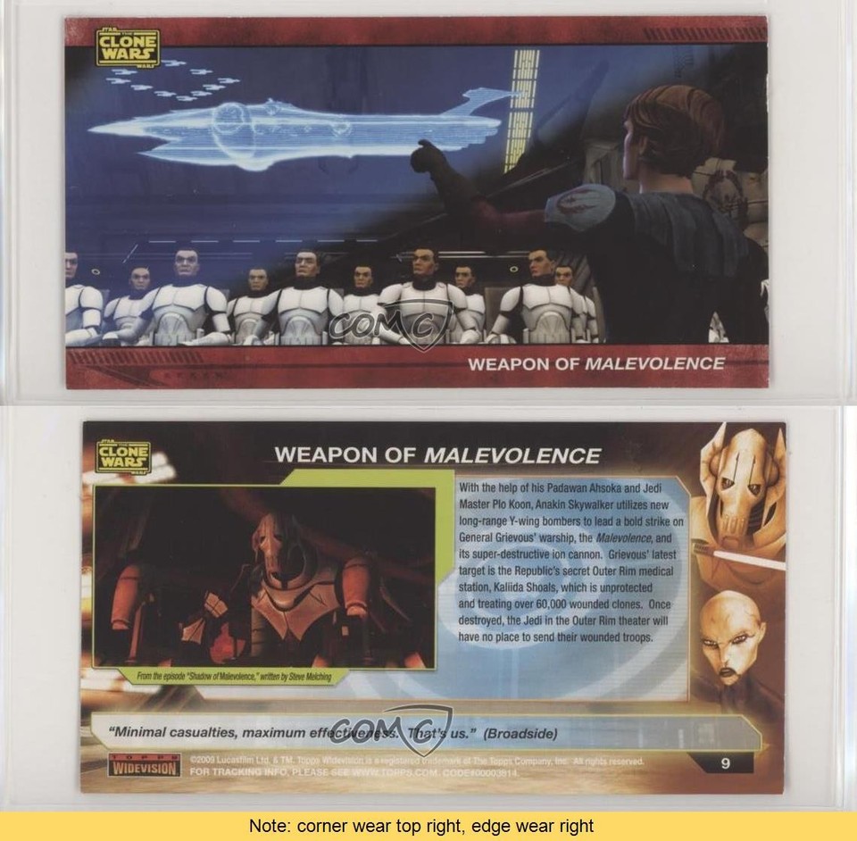 2009 Topps Star Wars: The Clone Wars Widevision Weapon of Malevolence ...