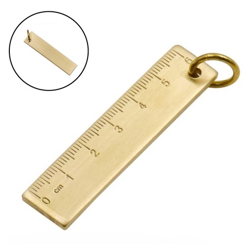 Ruler Measuring Tool Brass Copper Craft Drafting Supplies Number Plate ...