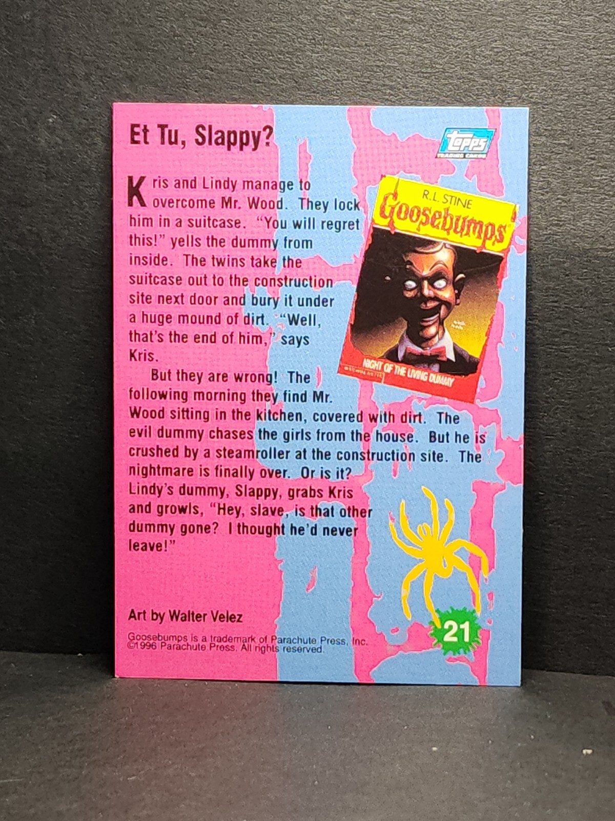 1996 Goosebumps Card Et Tu, Slappy RL Stine #21 Topps | eBay